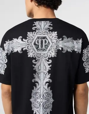 Philipp Plein Round Neck T-shirt Baroque Stones