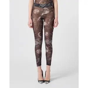 Philipp Plein Tulle Leggings Zodiac - Black