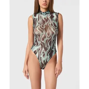 Philipp Plein Tulle Body Sleeveless Flame - Black