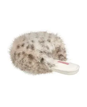 Thalia Sodi Animal Leopard Puff Ball Slipper