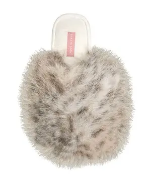 Thalia Sodi Animal Leopard Puff Ball Slipper