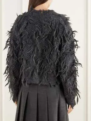 Junya Watanabe Distressed Wool-blend Sweater