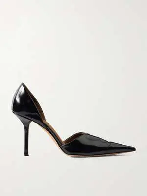 Calvin Klein Erin D'orsay 75 Patent-leather Pumps - Black