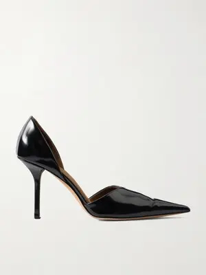 Calvin Klein Erin D'orsay 75 Patent-leather Pumps - Black