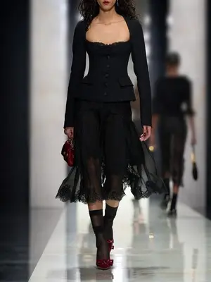 Dolce & Gabbana Bustier Tweed Jacket