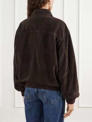 Citizens Of Humanity Vivienne Rib-trimmed Suede Jacket