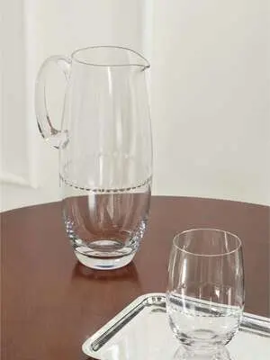 Christofle Perles Lead-free Crystal Water Pitcher
