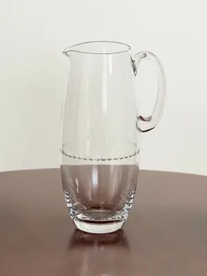 Christofle Perles Lead-free Crystal Water Pitcher - Neutrals