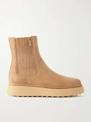 TOD'S Gomma 30 Suede Ankle Boots - Tan
