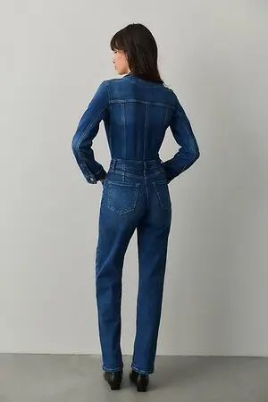 Free People We The Free Outlaw Denim Jumpsuit