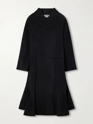 Comme Des Garçons Paneled Wool And Cashmere-blend Flannel Coat - Gray