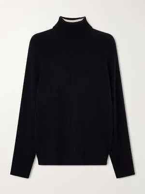 Gabriela Hearst Wigman Ribbed Cashmere Turtleneck Sweater - Black