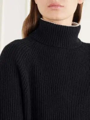 Gabriela Hearst Wigman Ribbed Cashmere Turtleneck Sweater