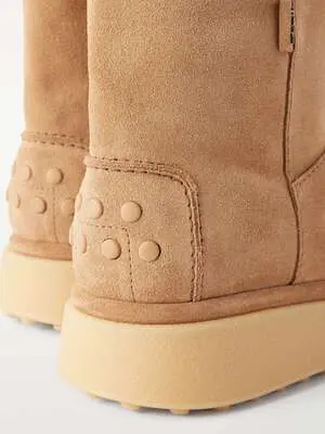 TOD'S Gomma 30 Shearling-lined Suede Ankle Boots