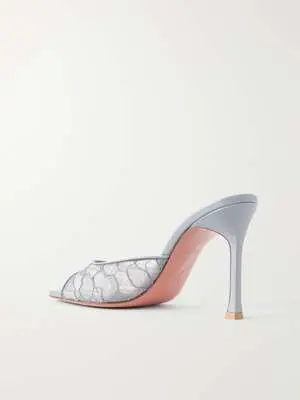 Amina Muaddi Alexa Lace Slipper 95 Sandals