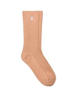 Victoria's Secret Slim Slouchy Crew Socks Beige
