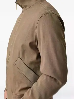Sisley Ribbed-trim Zip-up Jacket