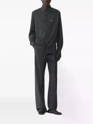LANVIN Straight-cut Overshirt In Wool Flannel
