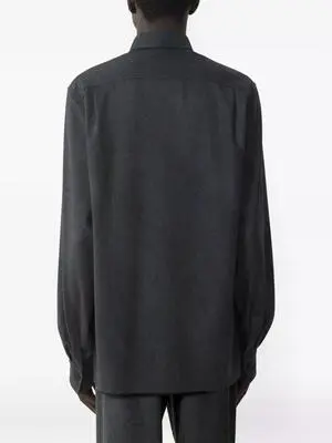 LANVIN Straight-cut Overshirt In Wool Flannel