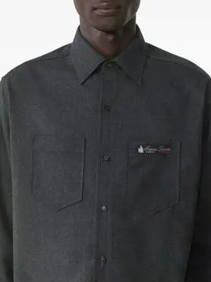 LANVIN Straight-cut Overshirt In Wool Flannel
