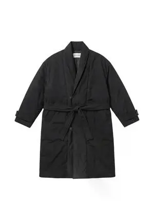 A KIND OF GUISE Belted Shawl-lapel Coat - Black