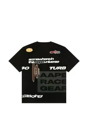 AAPE BY *A BATHING APE Logo-print T-shirt - Black