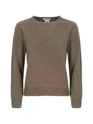 KANGRA Crew-neck Long-sleeve Sweater - Brown