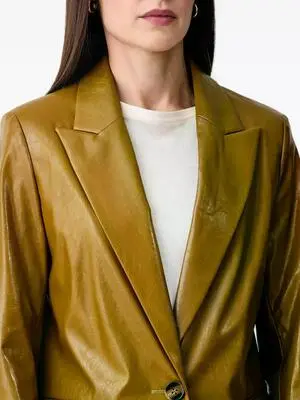 Sisley Peak-lapel Crinkled-finish Blazer
