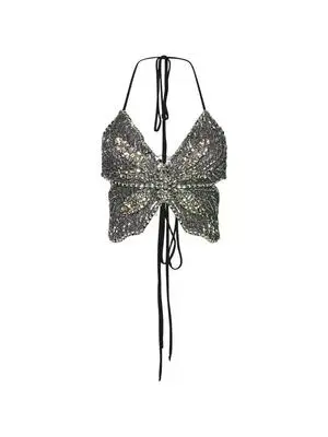 ROOM76 Sequin-embellished Butterfly-shaped Top