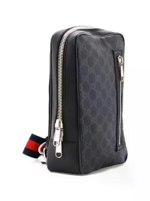 Gucci Soft Zip Sling Bag Gg Coated Canvas Small Crossbody Bag