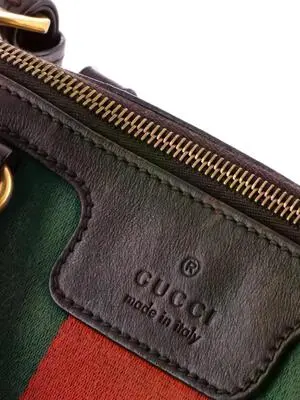 Gucci Rania Convertible Top Handle Bag Web Gg Canvas Small Satchel