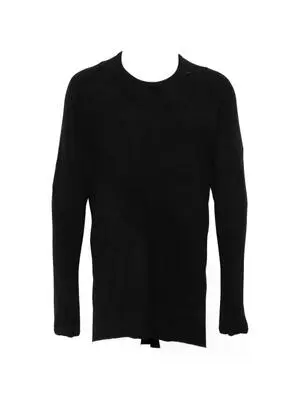 ISAAC SELLAM EXPERIENCE Exposed-seam Thumb-slot T-shirt - Black