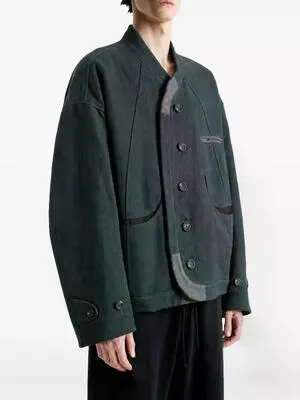 ZIGGY CHEN Contrast-trim Panelled Denim Jacket