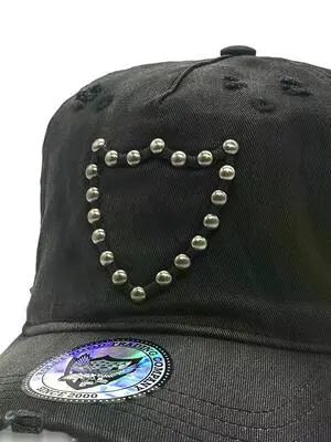 HTC LOS ANGELES Studded Distressed Baseball Cap