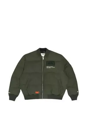AAPE BY *A BATHING APE X Alpha Industries Camouflage-panel Reversible Bomber Down Jacket - Green