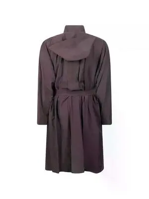Issey Miyake Belted Hooded Coat
