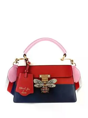 Gucci Queen Margaret Top Handle Bag Colorblock Leather Small Satchel - Multicolour
