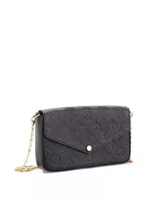LOUIS VUITTON Felicie Pochette Monogram Empreinte Leather Crossbody Bag - Black