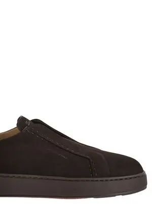 Santoni Victoryl26 Soft Leather Slip-on Trainers - Brown