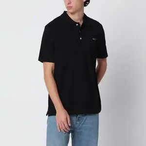 A.p.c. A.P.C. Black Cotton Polo Shirt With Embroidered Logo Men Black