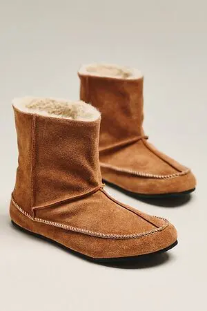 Anthropologie Suede Moccas Boots