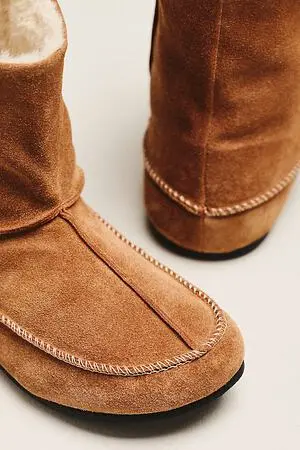 Anthropologie Suede Moccas Boots