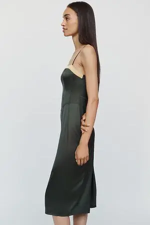 Anthropologie Open Back Slip Midi Dress