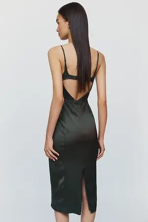 Anthropologie Open Back Slip Midi Dress