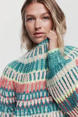 PILCRO Wool Blend Crew Neck Sweater