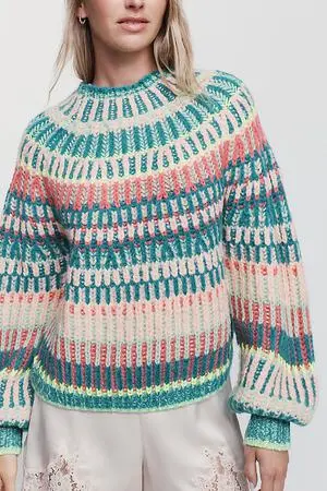 PILCRO Wool Blend Crew Neck Sweater