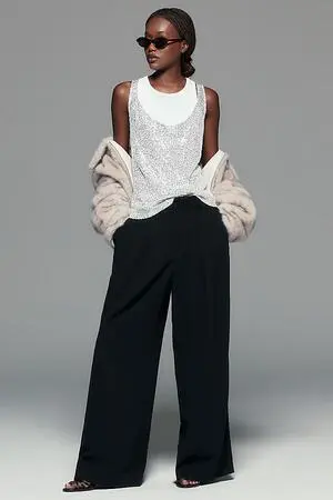 PILCRO Sequed Twofer Tank Top