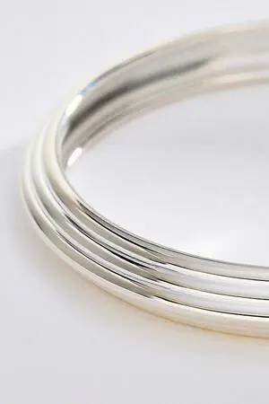MASLO Pascale Bangle Bracelet - Silver
