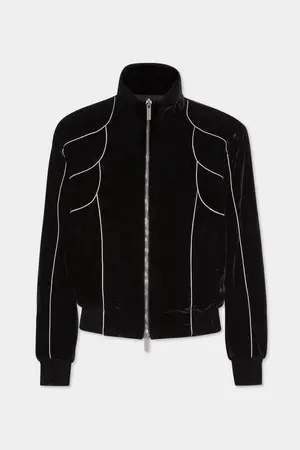Dsquared2 Velvet Sleek Bomber Jacket