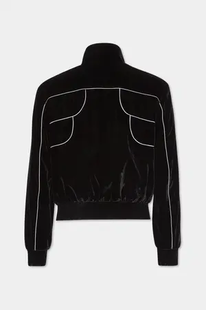 Dsquared2 Velvet Sleek Bomber Jacket